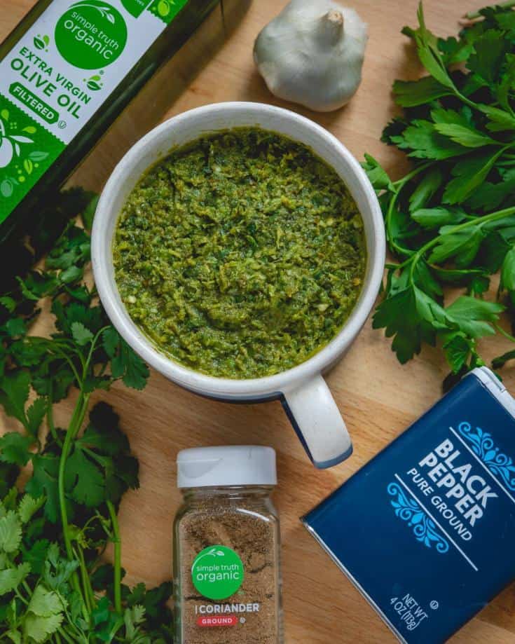 Zhoug (Spicy Cilantro Chili Sauce) - Sarah's Vegan Kitchen
