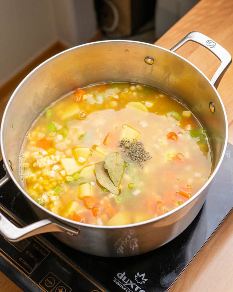 Vegan Potato Corn Chowder - Sarah's Vegan Kitchen